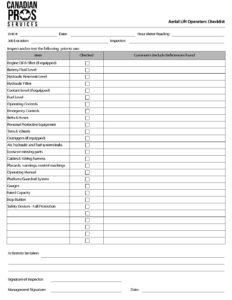Aerial-Lift-Inspection-Checklist - Canadian Pros Services